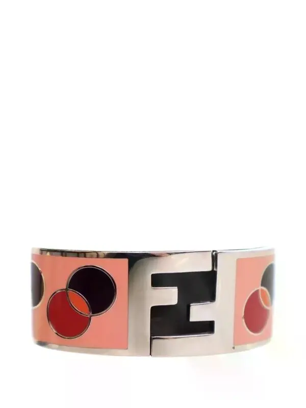 Fendi Enamel Hinged Bracelet - Pink