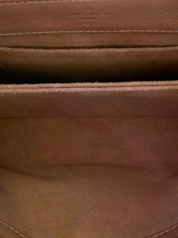 LOUIS VUITTON Monogram Cuir Plume Ecume Very Chain Satchel - Brown