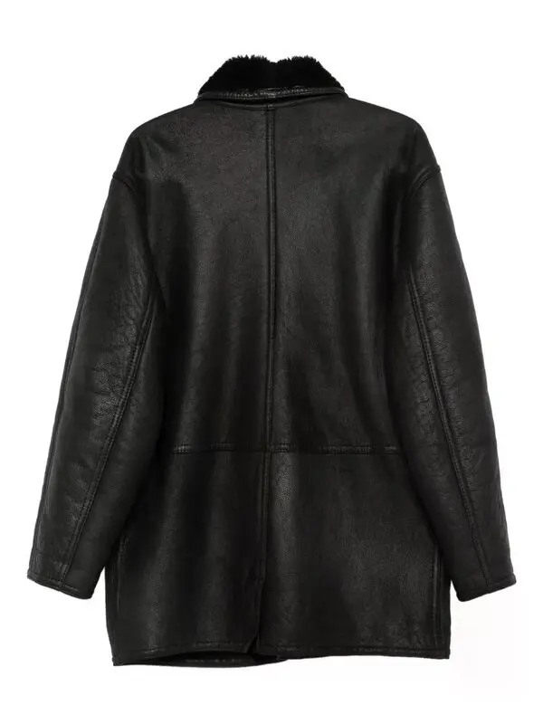A.N.G.E.L.O. VINTAGE CULT 1980s Shearling-trim Leather Coat