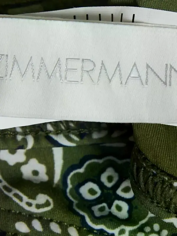 Zimmermann Paisley-print Bandeau Bikini Top