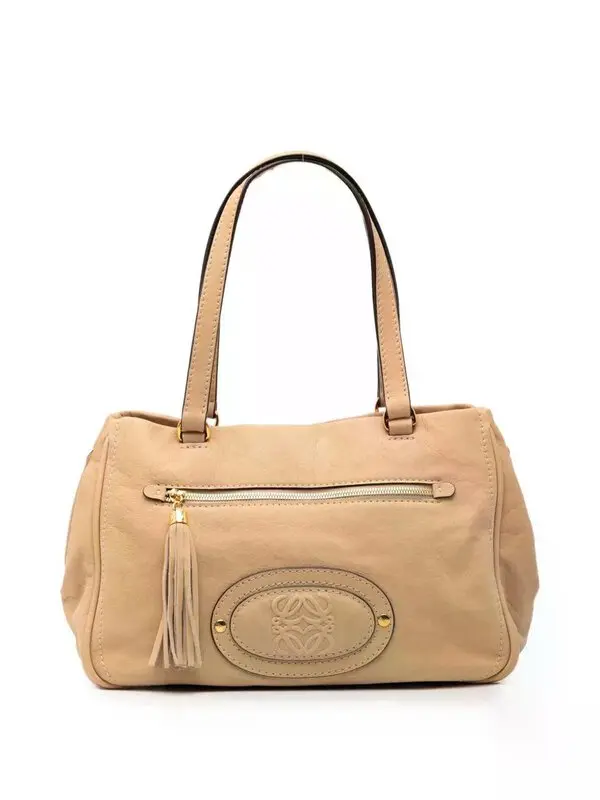 Loewe Nubuck Anagram Madrid Fringe Shoulder Bag