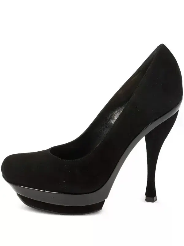 Saint Laurent Arya Suede Platform Pumps