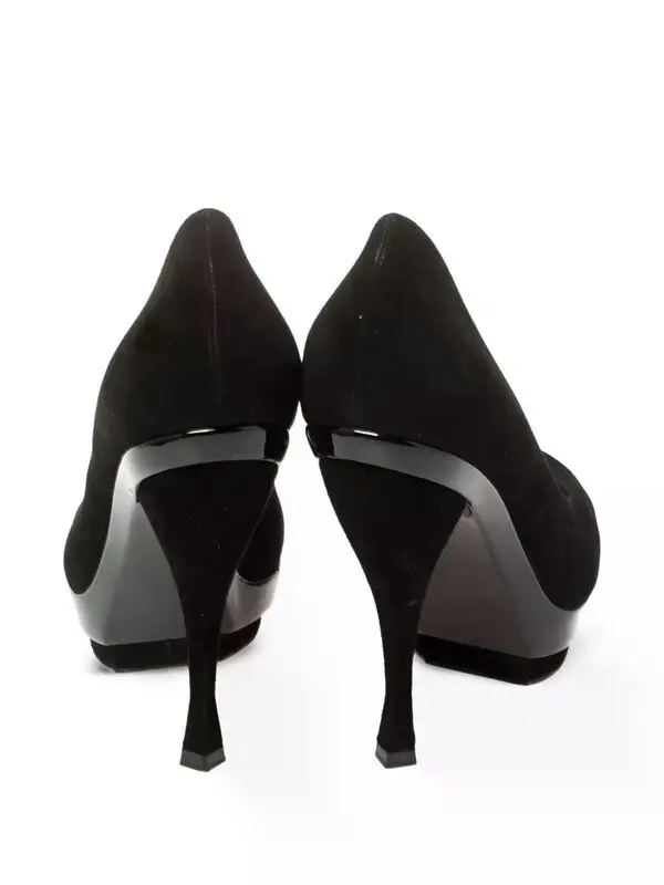 Saint Laurent Arya Suede Platform Pumps