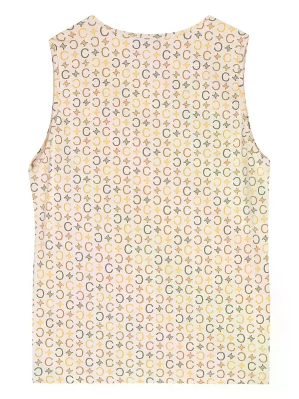 Celine 1990-2000s Macadam Stretch-cotton Tank Top