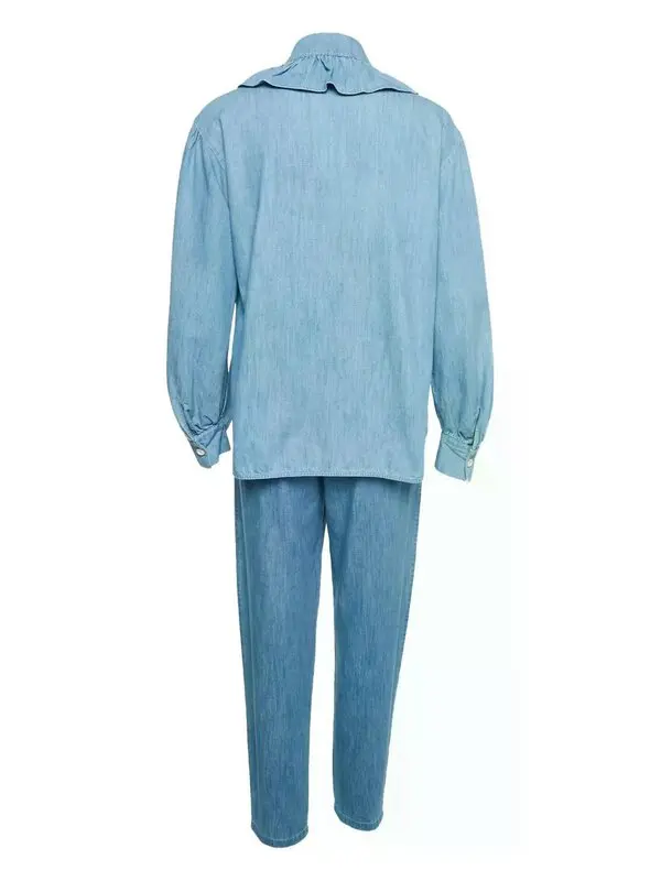 Chloé 2022 Ruffled Pleated Denim Set