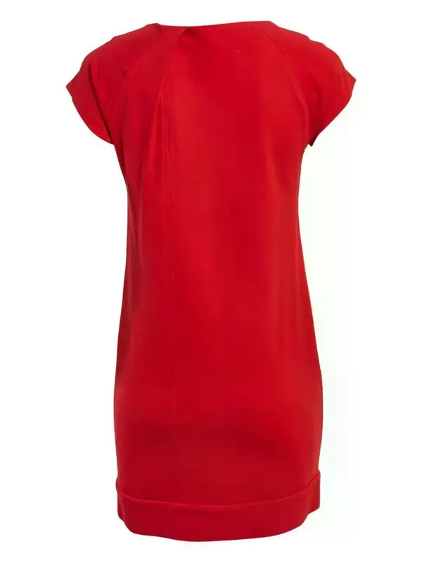 Diane Von Furstenberg Vintage Pleated-neckline Mini Dress