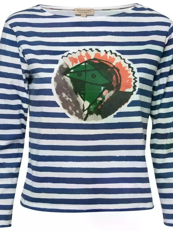Burberry Abstract-print Striped T-shirt