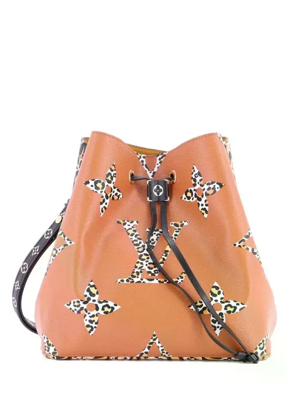 LOUIS VUITTON Neonoe Handbag Limited Edition Jungle Monogram Giant Bucket Bag - Brown