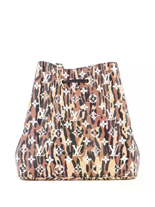 LOUIS VUITTON Neonoe Handbag Limited Edition Jungle Monogram Giant Bucket Bag - Brown