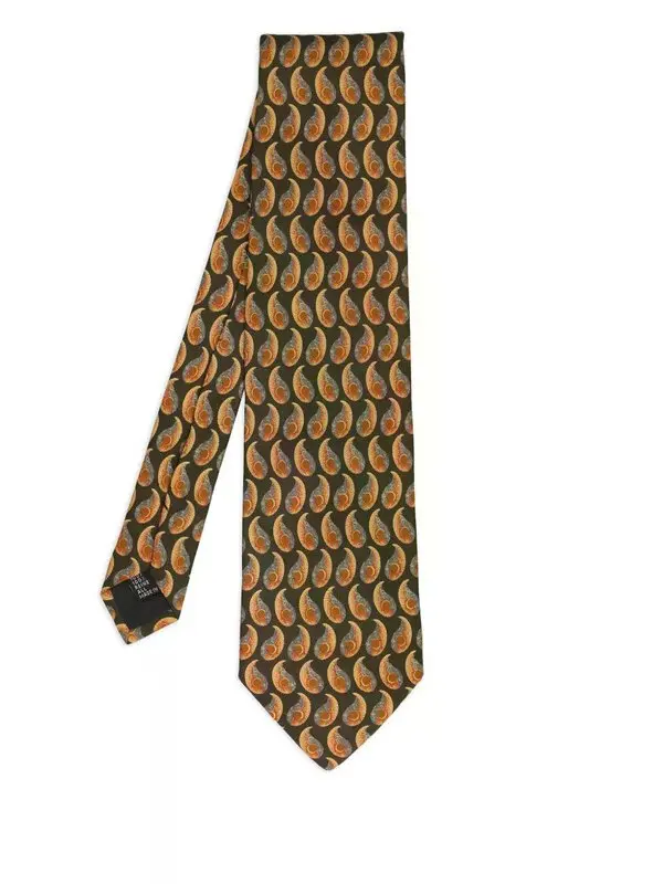 KRIZIA Paisley-print Silk Tie - Neutrals