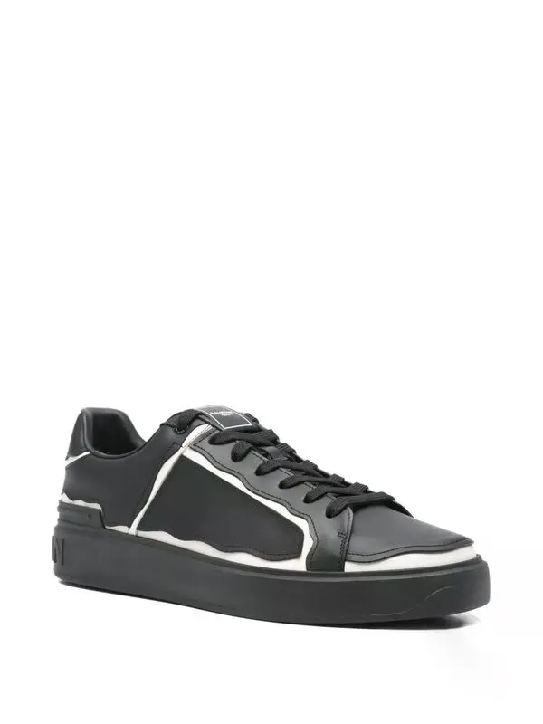 Balmain Monogram-embossed B-court Sneakers