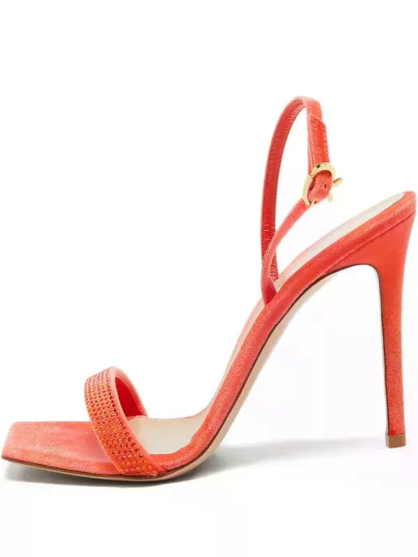 GIANVITO ROSSI 110mm Britney Square-toe Stiletto Sandals - Red