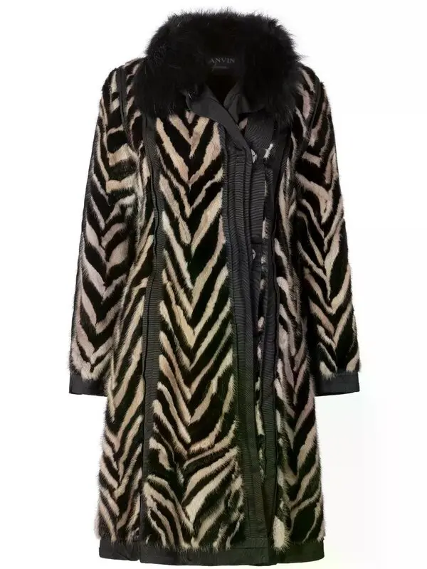 LANVIN Tiger-print Faux-fur Coat