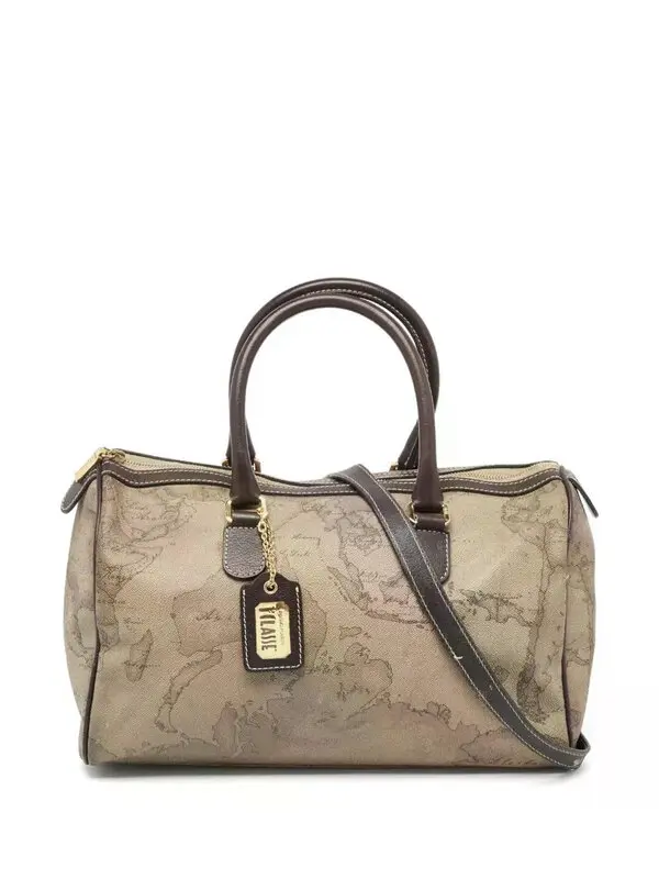 ALVIERO MARTINI 1° CLASSE 1990s Map-print Satchel Bag