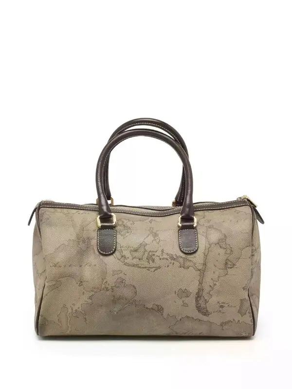 ALVIERO MARTINI 1° CLASSE 1990s Map-print Satchel Bag