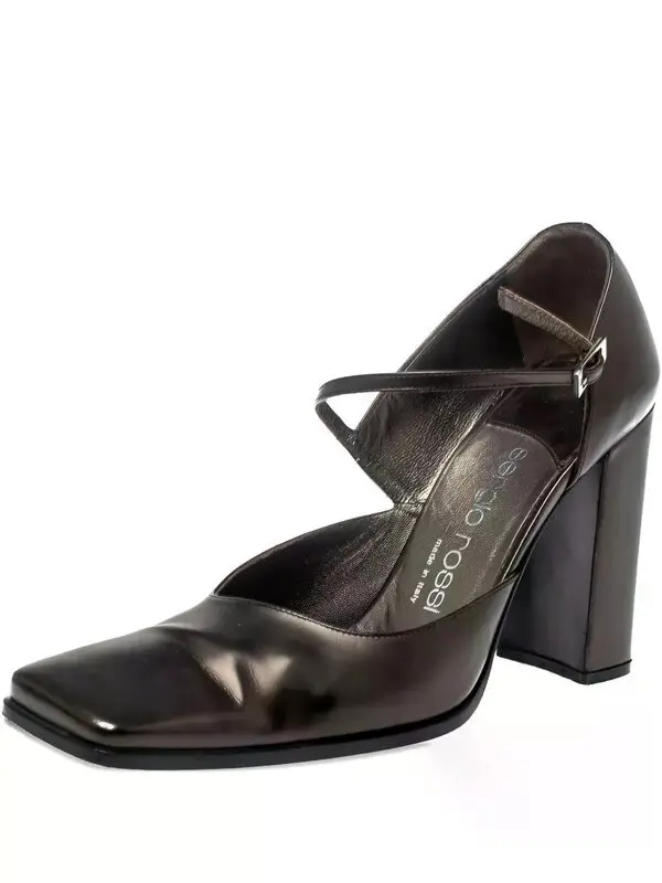 SERGIO ROSSI 100mm Square-toe Block-heel Pumps
