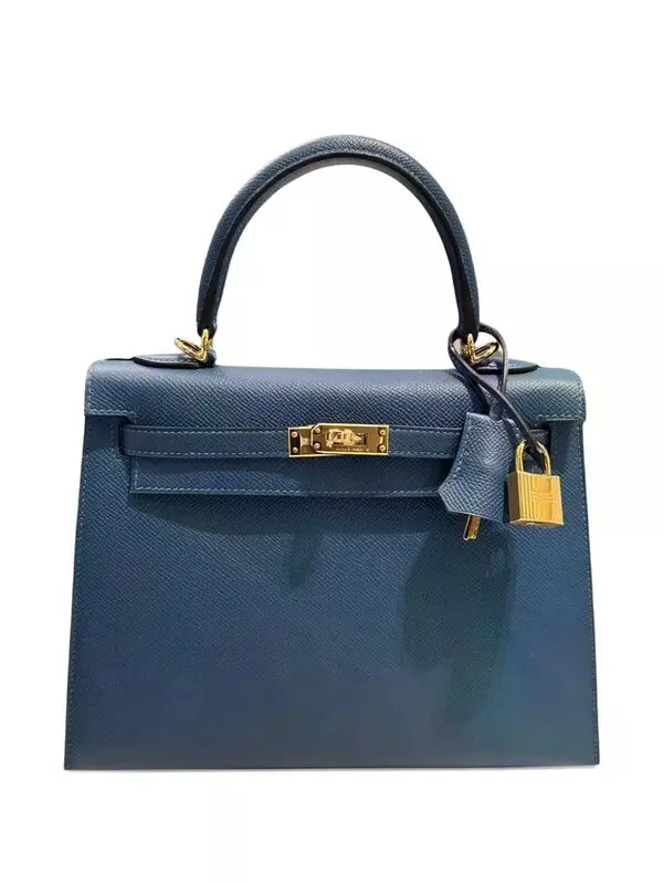 Hermès 2024 Kelly Sellier 25 Epsom Tote - Blue