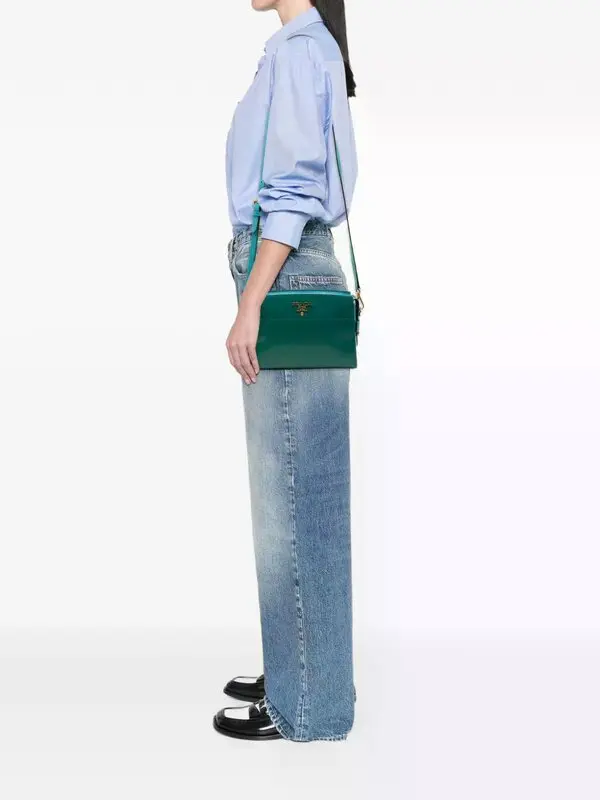 Prada Saffiano Vernice Esplanade Crossbody Bag