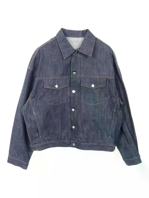 Prada 2010s Logo-plaque Denim Jacket