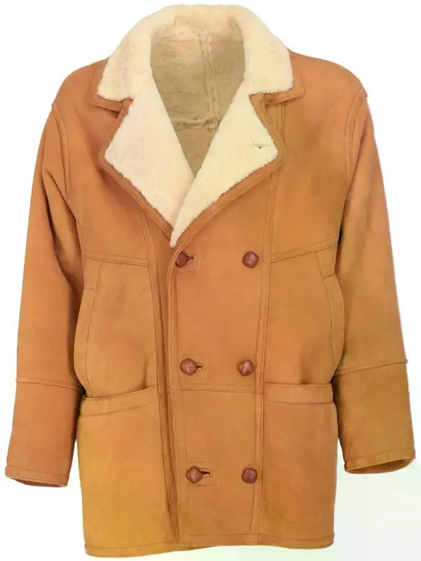 A.N.G.E.L.O. VINTAGE CULT 1980s Shearling-trim Coat - Orange
