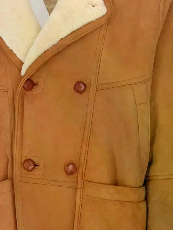 A.N.G.E.L.O. VINTAGE CULT 1980s Shearling-trim Coat - Orange