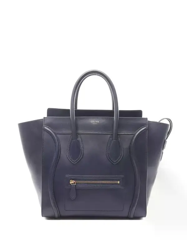 Celine 00s Mini Luggage Handbag - Blue