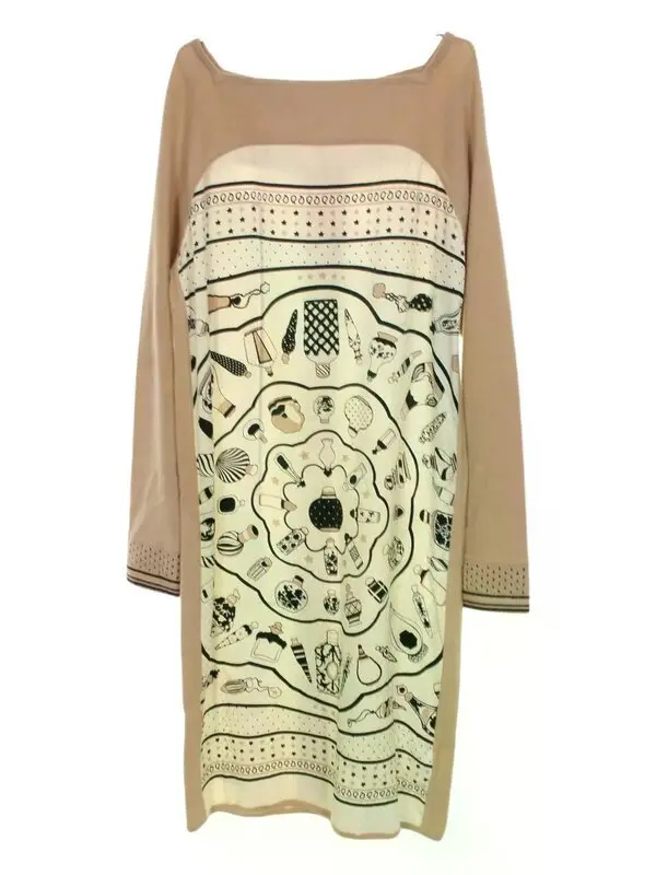 Hermès 2010s Twill Bandana Knitted Dress