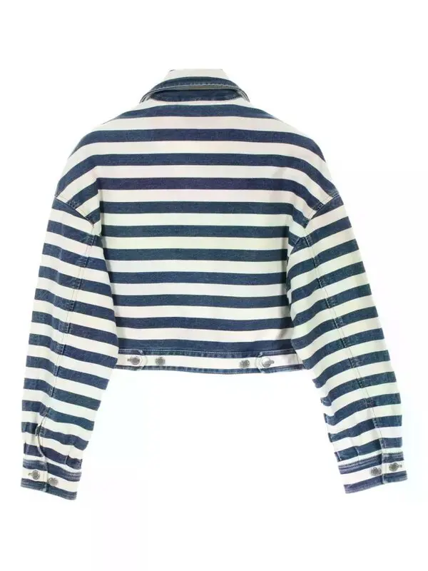 Prada Striped Cotton-denim Jacket