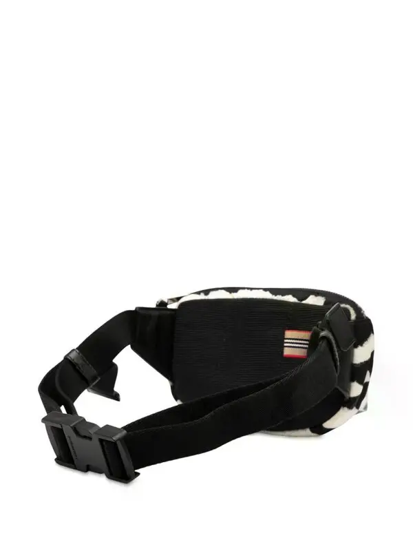 Burberry Zebra Print Nylon Logo Belt Bag