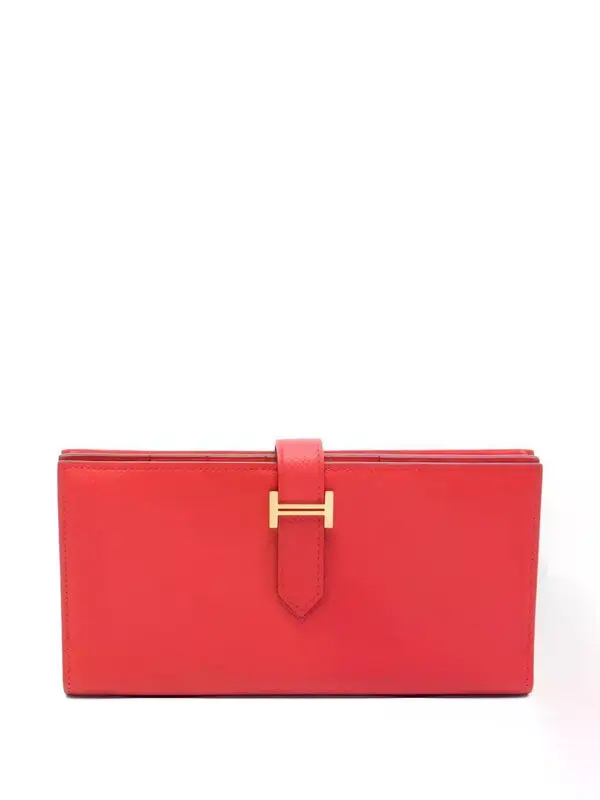 Hermès 2016 Bearn Bi-fold Long Wallet - Red