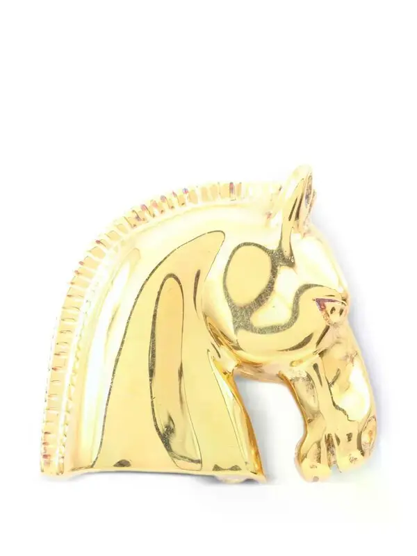 Hermès 2010s Horse-head Brooch - Gold