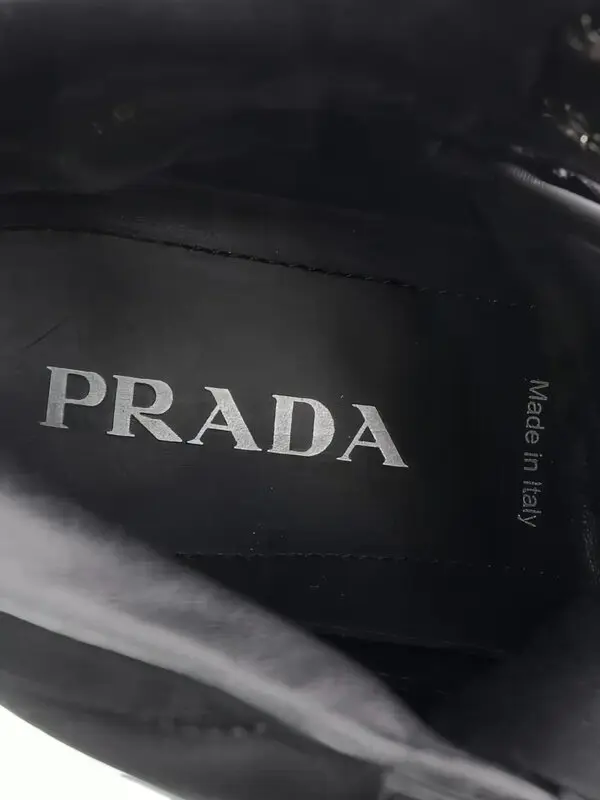 Prada Re-nylon Quilted High-top Leather Sneakers