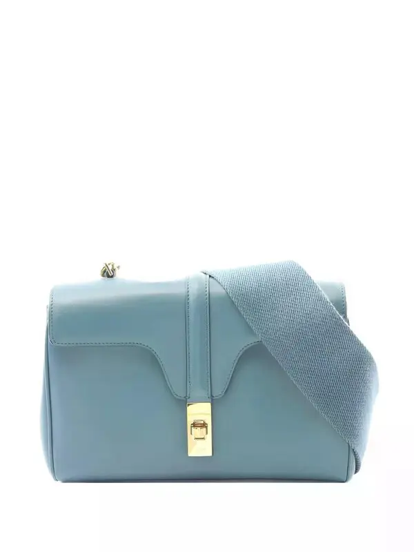 Celine Tenn Soft 16 Leather Shoulder Bag - Blue