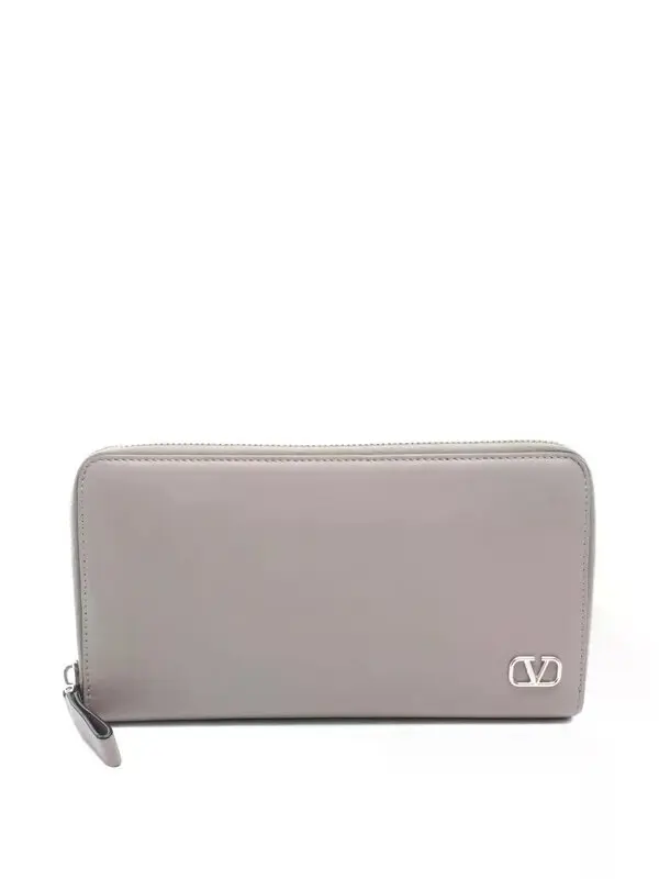 Valentino Garavani 2010 V-logo Signature Zipped Wallet - Grey