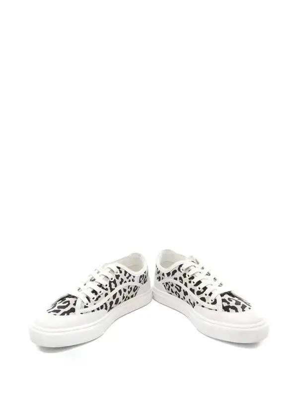 Hermès Leopard-print Canvas Sneakers