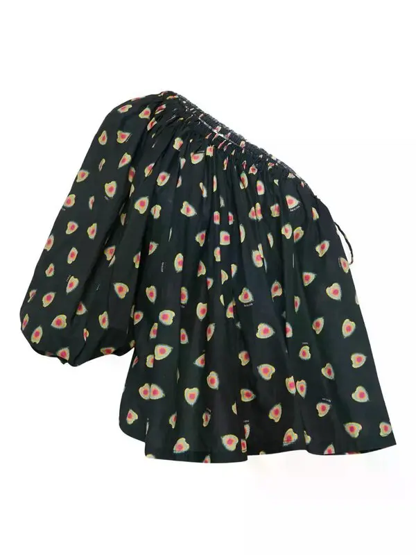 Zadig&Voltaire Heart-pattern One-shoulder Blouse