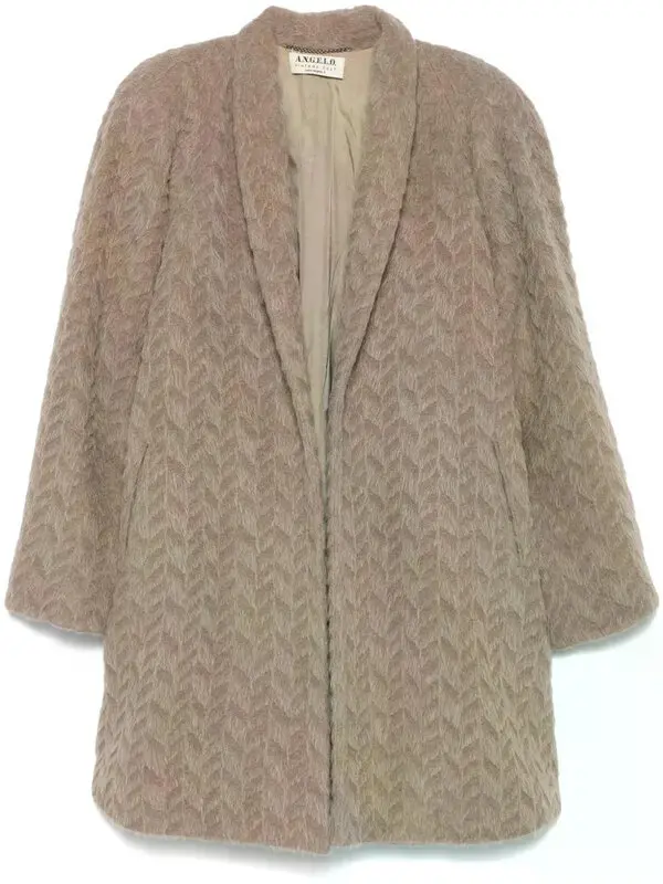 A.N.G.E.L.O. VINTAGE CULT 1980s Brushed-effect Alpaca Wool-blend Coat