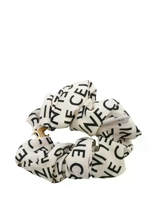 Celine Triomphe Logo-print Scrunchie