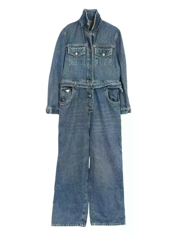 Prada 2010 Denim Jumpsuit - Blue