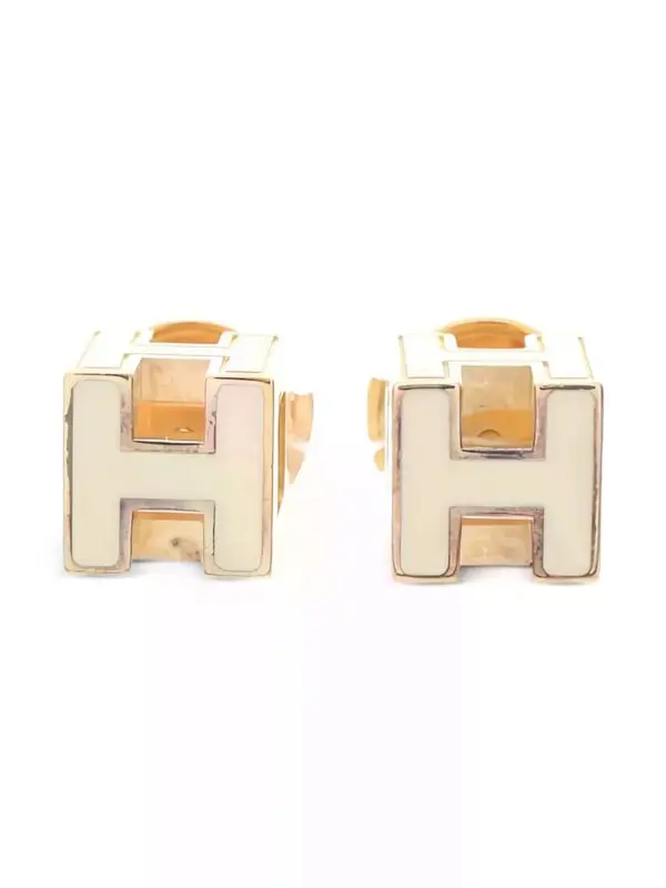Hermès 2000s Carge D'ash H Earrings - Gold