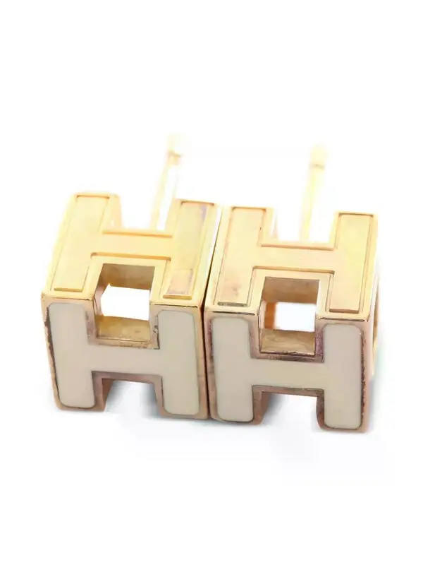 Hermès 2000s Carge D'ash H Earrings - Gold