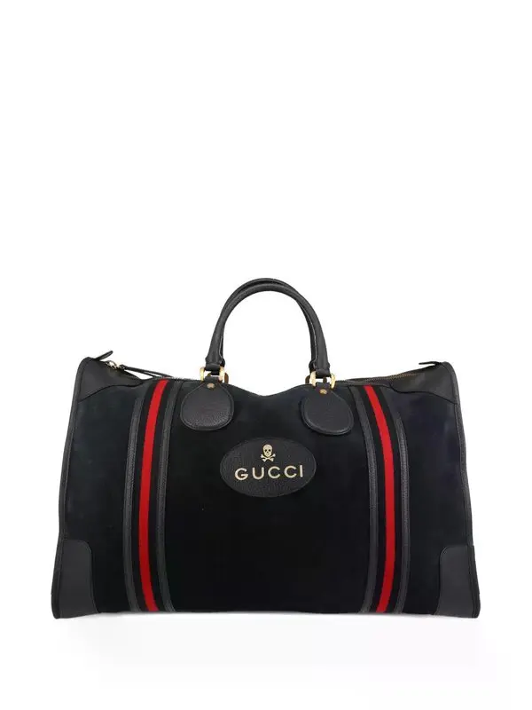 Gucci Web-stripe Suede Tote Bag