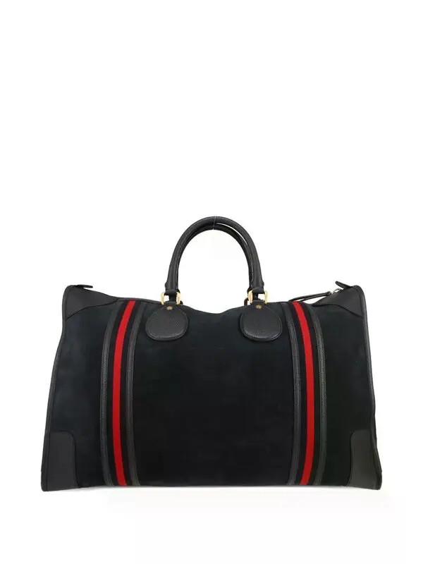 Gucci Web-stripe Suede Tote Bag