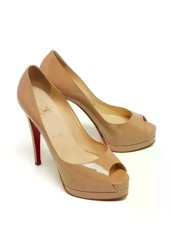 CHRISTIAN LOUBOUTIN Patent Leather Peep-toe Pumps