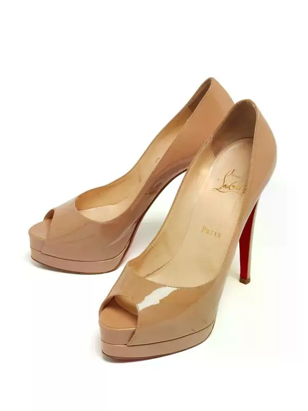 CHRISTIAN LOUBOUTIN Patent Leather Peep-toe Pumps