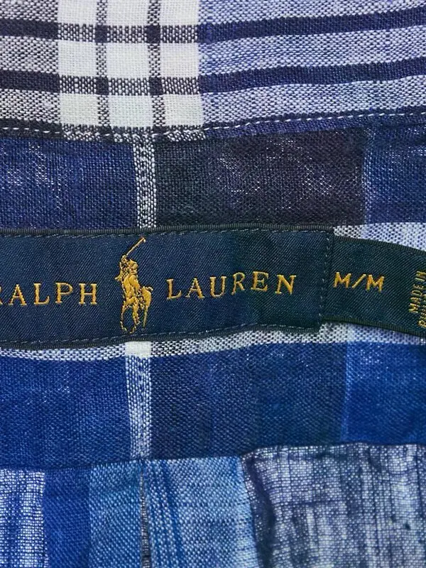 Polo Ralph Lauren 2024 Checkered Linen Shirt - Blue