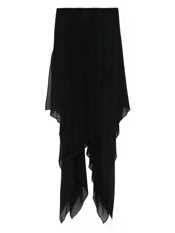 Saint Laurent 1990s Silk Asymmetric Skirt