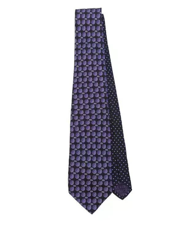 Versace 2000s Silk Tie - Black