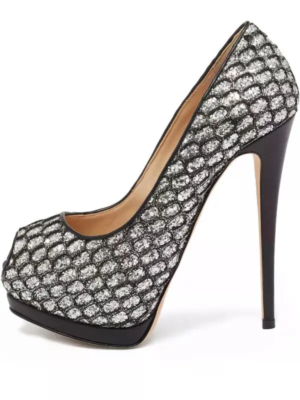 GIUSEPPE ZANOTTI Glitter Stiletto Pumps