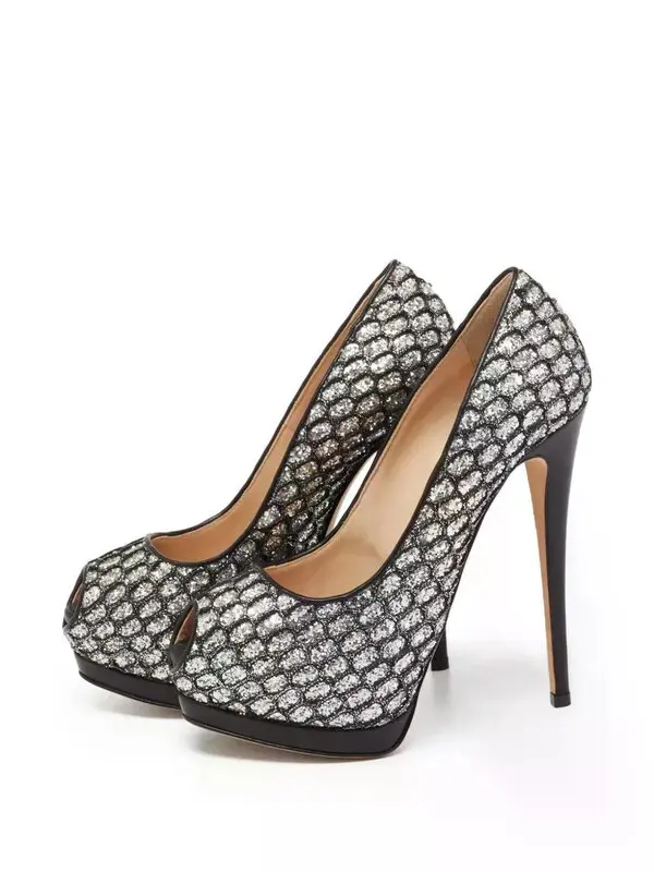 GIUSEPPE ZANOTTI Glitter Stiletto Pumps